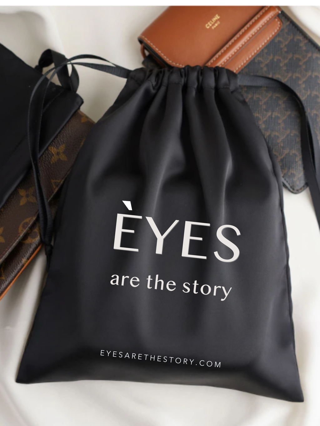 Branded Satin Pouch – ÈYES ARE THE STORY